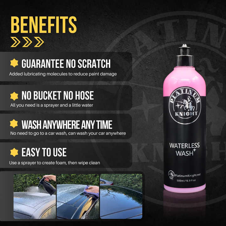 Platinumknight Waterless Car Wash - No-Scratch & Wax Protection