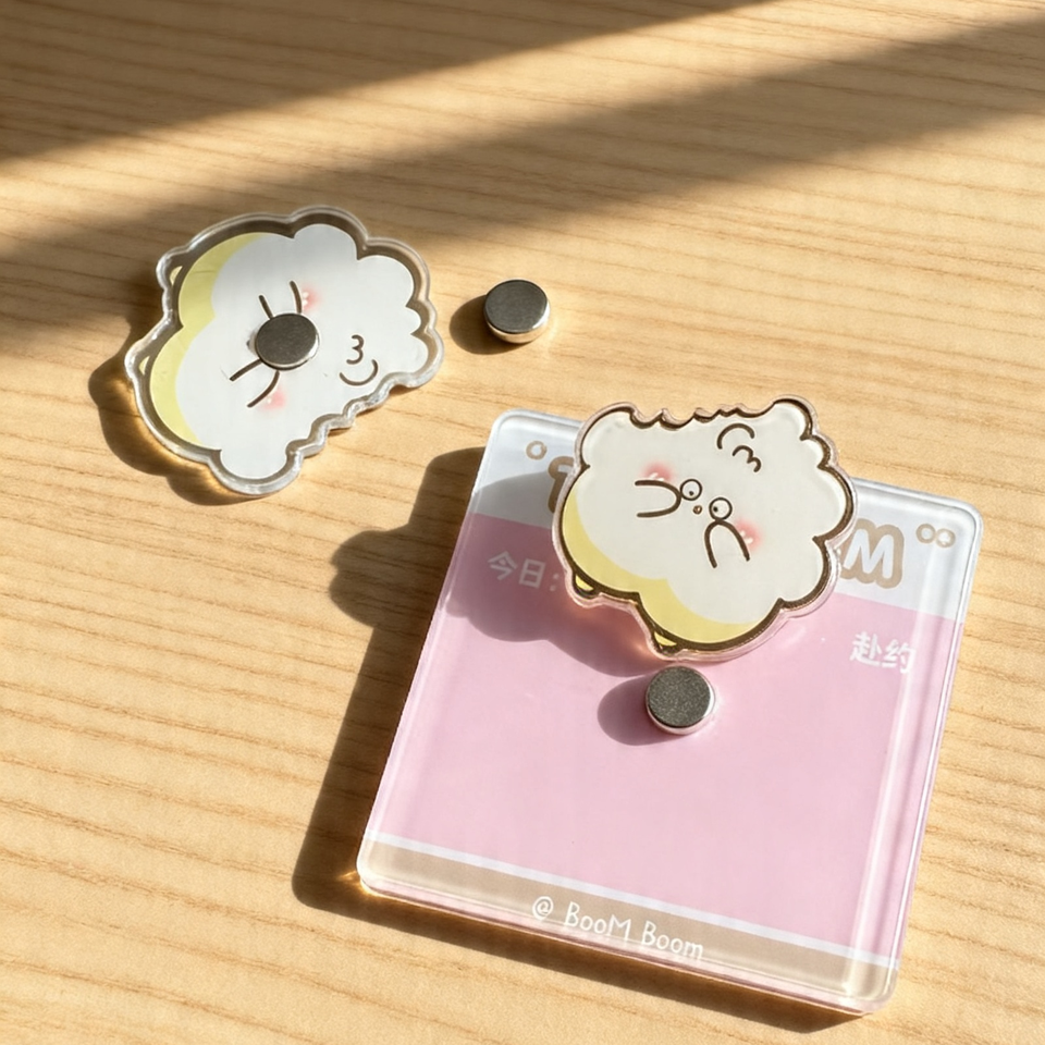Fridge Magnet Removable Cute Cartoon Folding Plastic Home Decoration ...