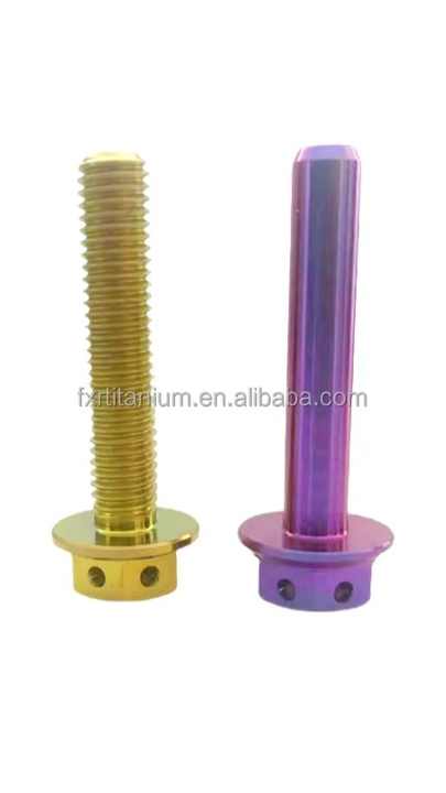 Anodized Rainbow Titanium Bolts for Motorcycle Performance