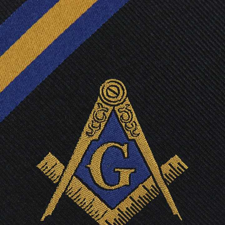 Custom Designer Freemason Logo Series Silk Ties for Men