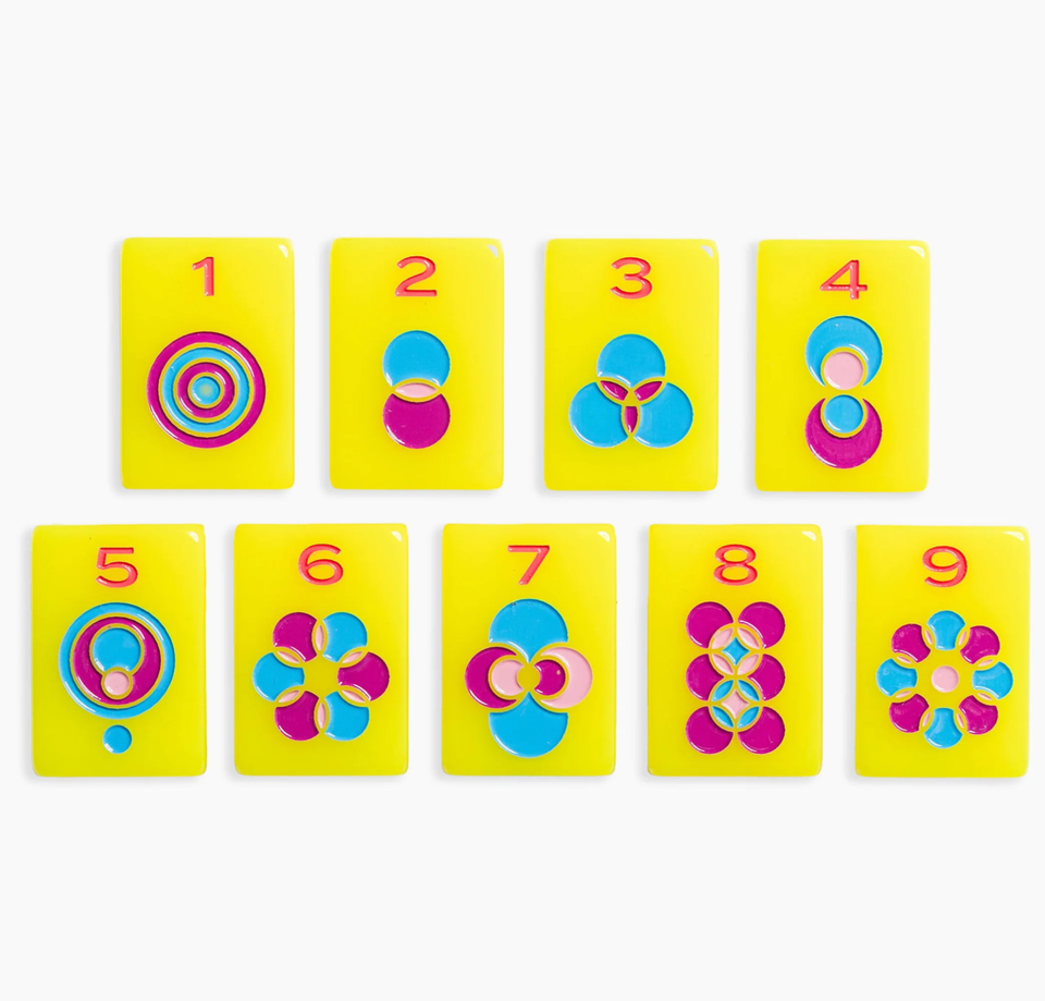 The Minimal Line Canary Yellow Mahjong Tiles Customized Children's ...