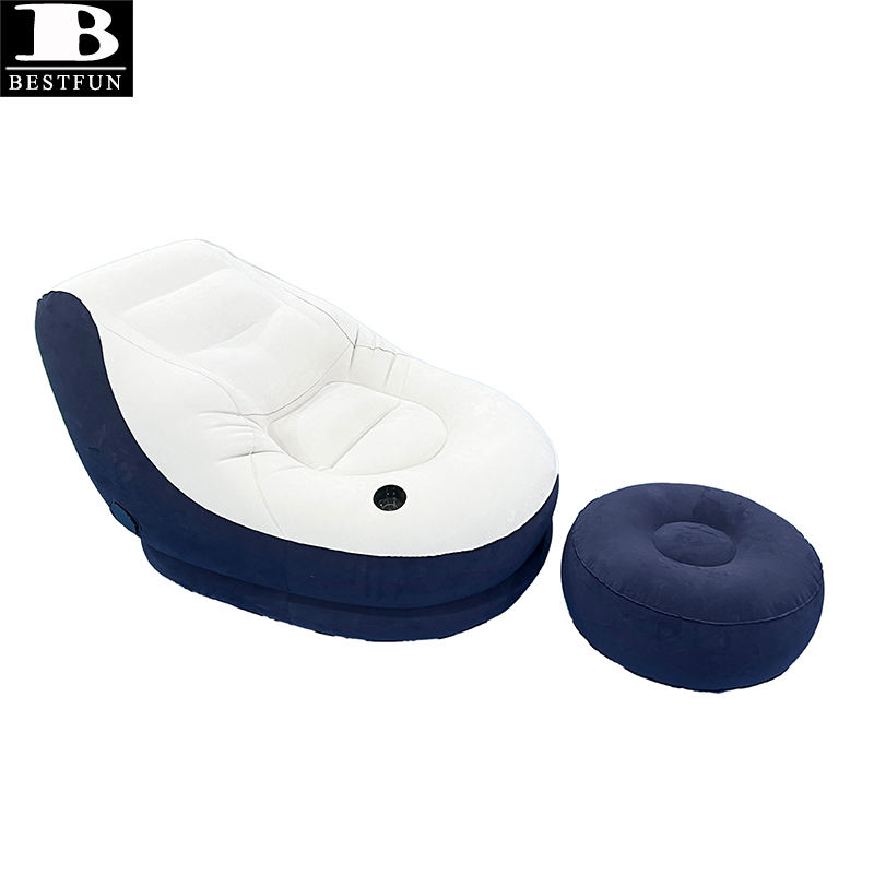 Automatic Self-inflating Inflatable Air Lounger Chair With Ottoman ...