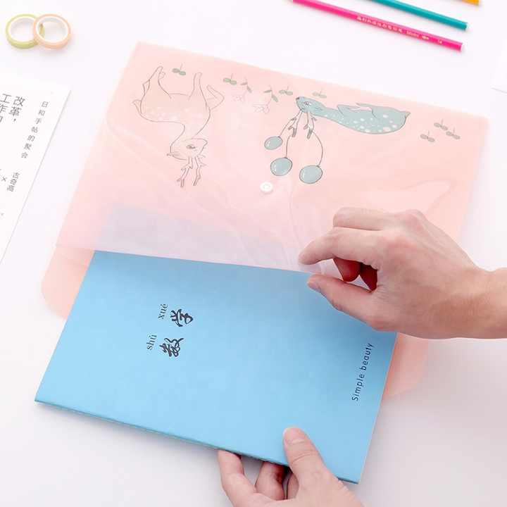 School Stationery Kids Custom Cartoon Cute Print Portable A4 File ...
