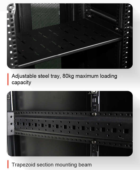 42U Portable Server Rack Cabinet Data Center 19 Inch Rack Mount Glass ...
