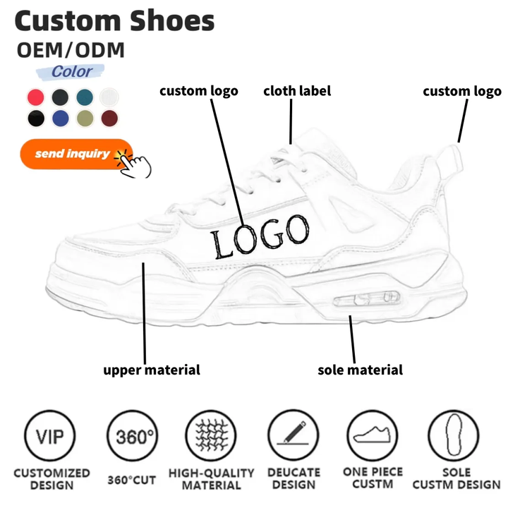 Men's Custom Air Retro J4s Basketball Sneakers Designer Sport Running ...