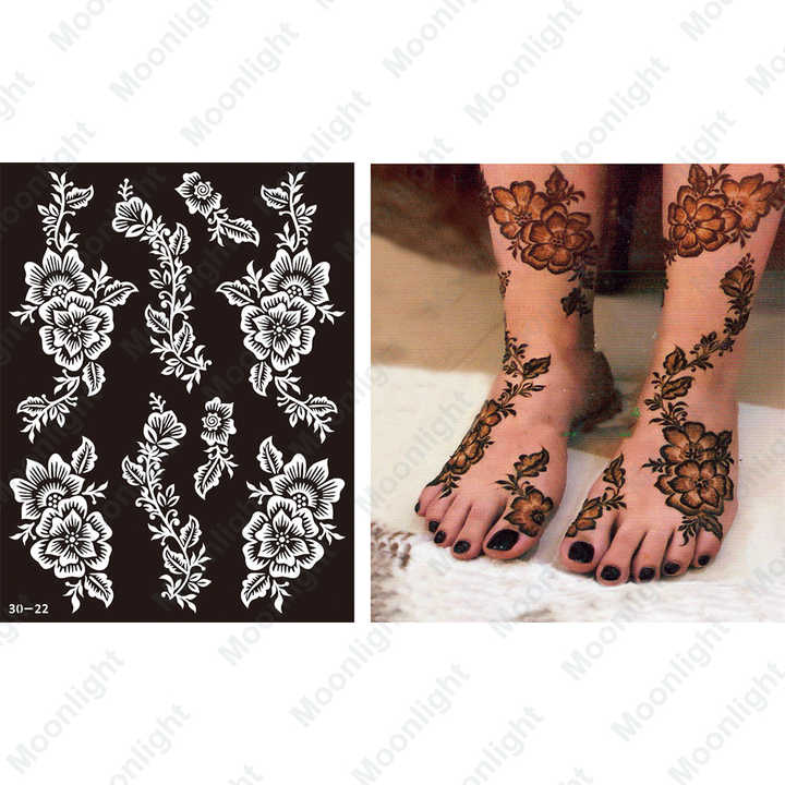 Custom Henna Tattoo Stencils - Eco-Friendly and Versatile