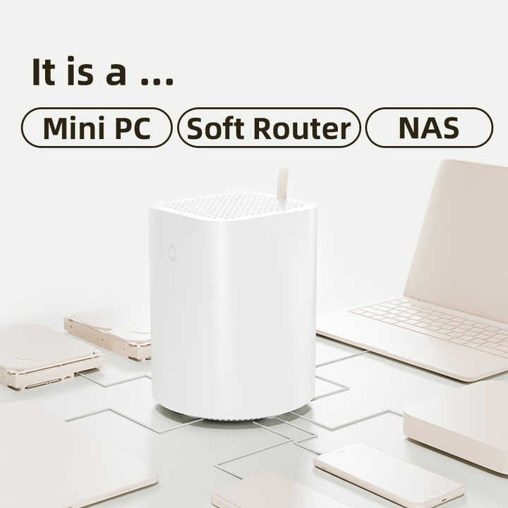 Helorpc AMD Intel NAS Mini PC 300U - Ideal for Home & Student