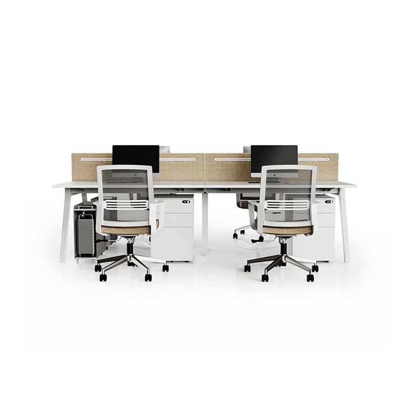 4 Seat Office Cubicle 4 Person Computer Workstation with Staff Workdesk ...