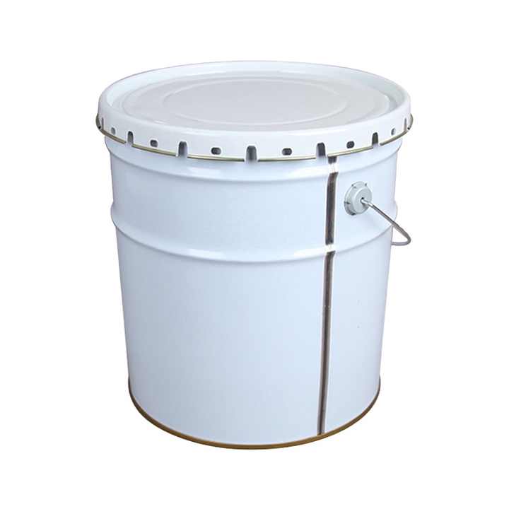 10 Liter Paint Barrel Metal Plain Silver Top White Set Popular Empty ...