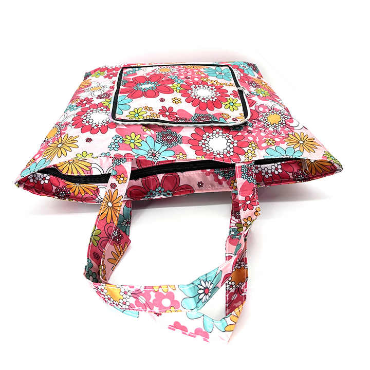 Convenient Foldable Expandable Supermarket Shopping Tote Bag Weekender ...