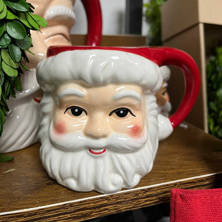 Customized 3D Santa Head Christmas Mugs Ceramic Santa Claus Mug ...
