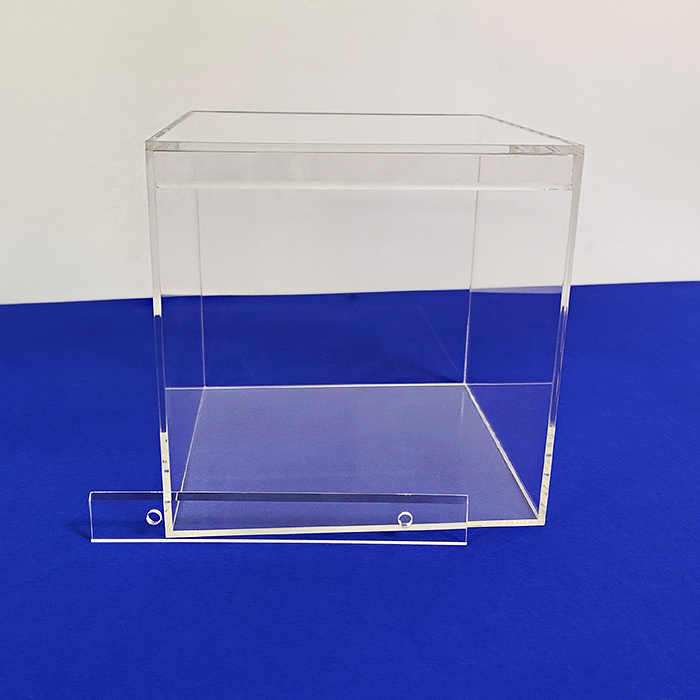 Custom Wall Mounted Cube Clear Acrylic Storage Box