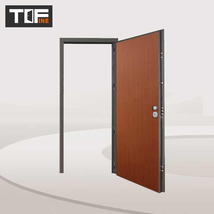 Wood Armored Door for House Exterior Entry Front Metal Security Steel ...