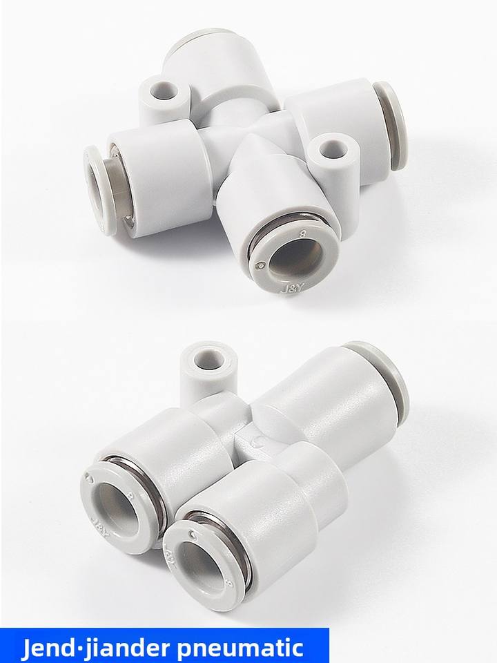 Air Pipe Equal Diameter Straight-through Three-way Quick Coupler ...