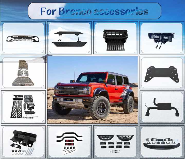 Car Modified Front Grille for FORD Bronco 2021 Upgrade to Raptor Style ...