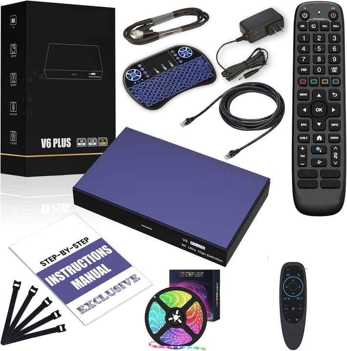 Pre Loaded_ VseeBox V6 Plus Bundle with Voice Control Remote Ultimate ...