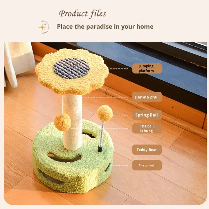 Premium Interactive Cat Turntable Toy Fun Secret Tunnel Cat Toy With ...