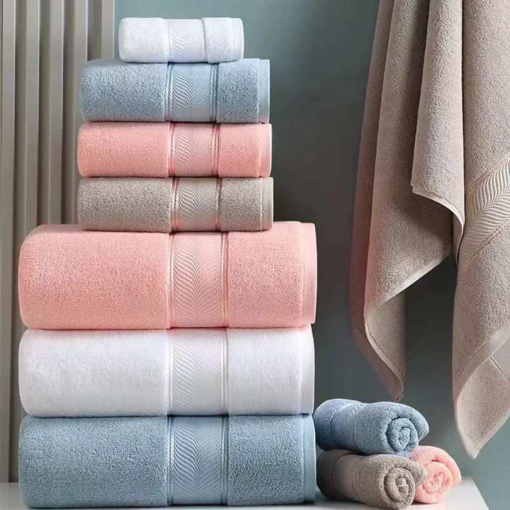 Hilton Egyptian Cotton Plush White Shower Tools Comfortable Towels ...