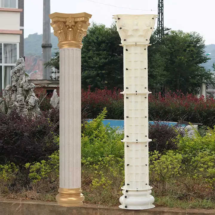 ABS Plastic Roman Column Pillar Moulds for Concrete Statues, OEM
