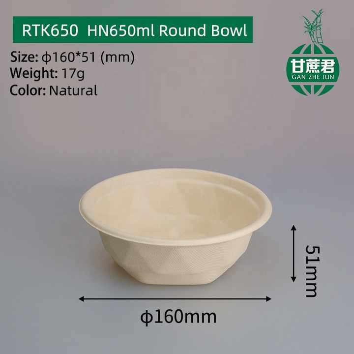 Free Sample Take Away Paper Container Salad Bowls 650ml