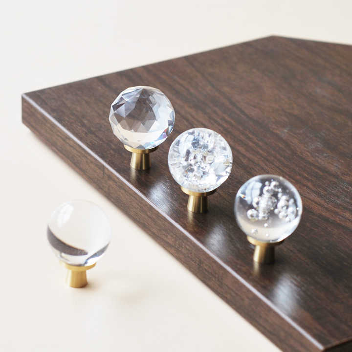 Factory Wholesale Modern Cabinet Crystal Glass Handle and Knob/cabinet ...