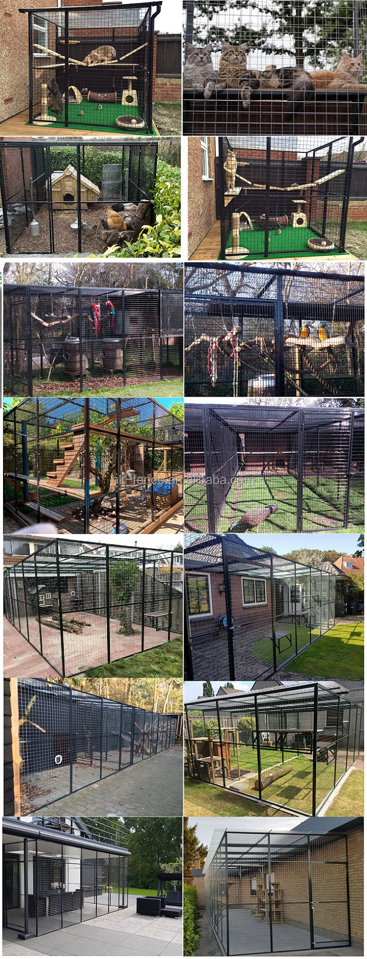 Heavy Duty Eco-Friendly Outdoor Cat House & Metal Catio, OEM