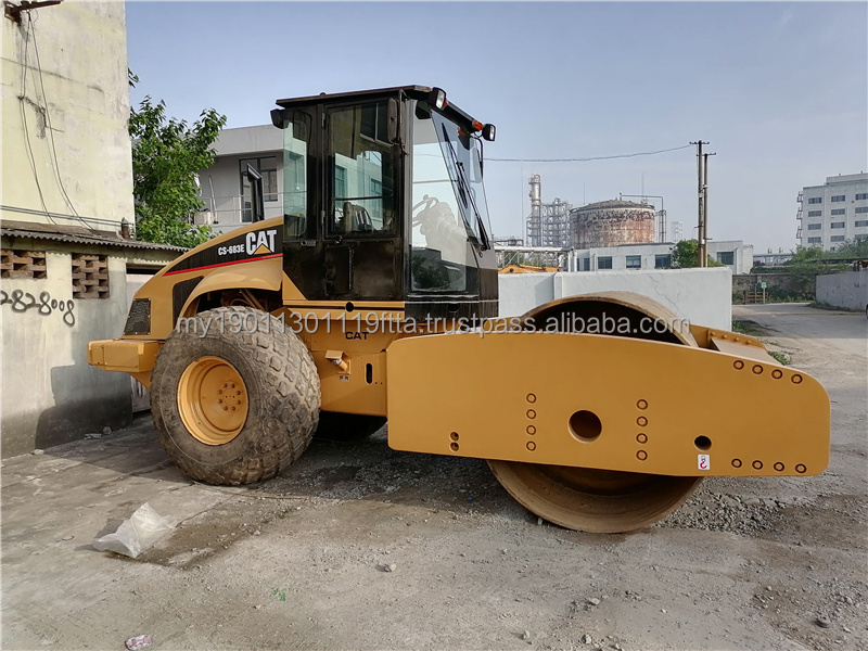 CS683E used cat/caterpillar road roller,used caterpillar single drum ...