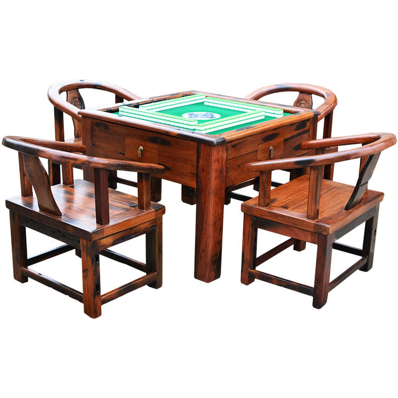 Qunshan Mahjong Table Chair Chess Card Table Household All-in-One Small ...