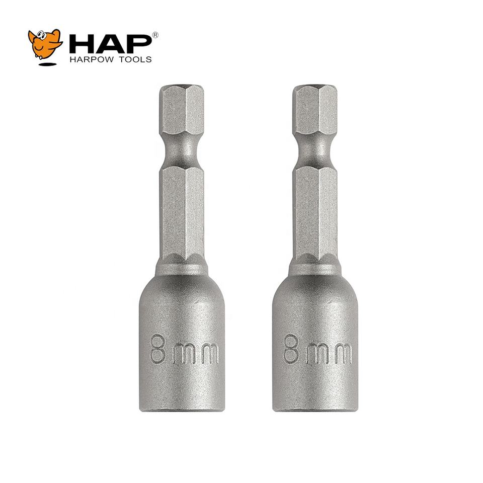 2-PACK Professional 45mm 1/4" Hex Shank Nut Setter 8mm Nut Setter ...