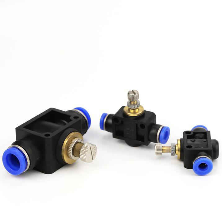 Pneumatic Throttle Flow Control Valve Pneumatic Fittings LSA-6 SA4 SA6 ...