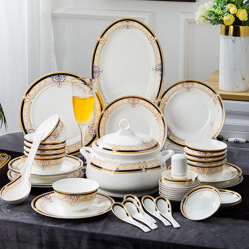 Factory Production Supply Hotel Custom Dinnerware Hotel Plates Sets ...