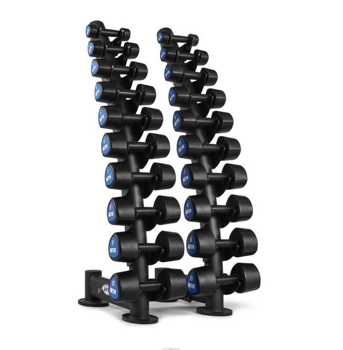 10 Pairs Vertical Studio Dumbbell Rack - Durable & Space-saving