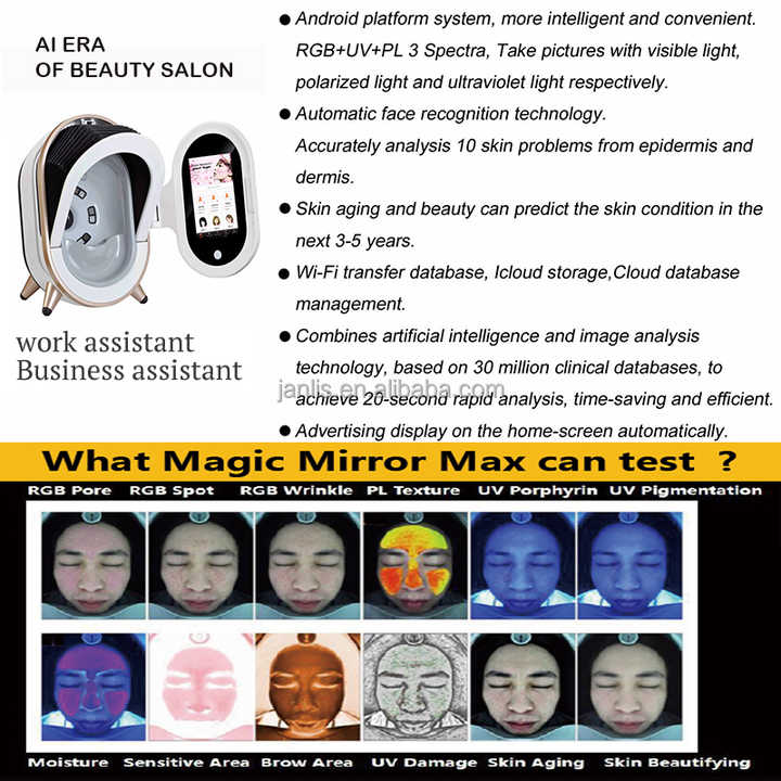 Max HD 3D Skin Analyzer - Professional 3-in-1 Magic Mirror