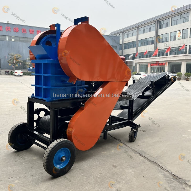 Mining Diesel Engine PLC AC Motor Jaw Crusher 1-60t/h Capacity Portable ...