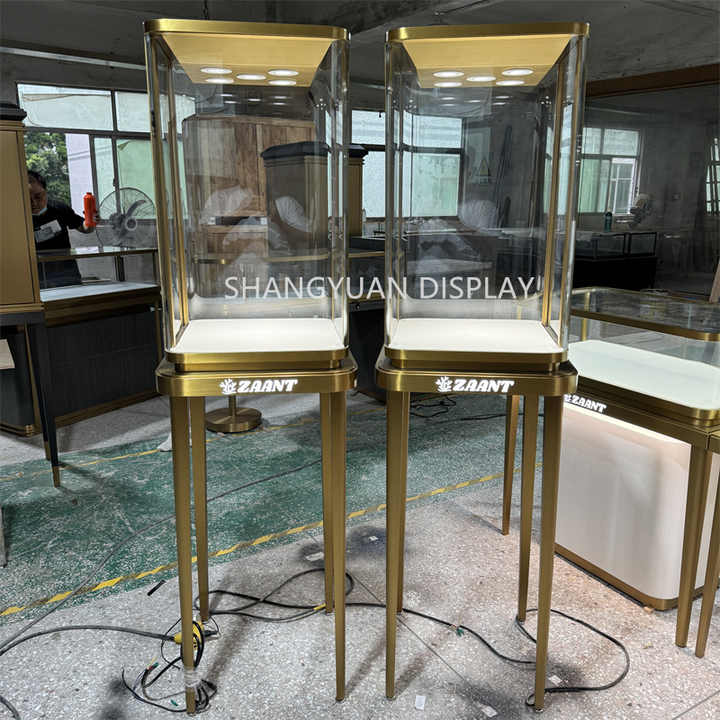 Stainless Steel Watch Jewelry Display Case Jewelry Tower Showcase ...