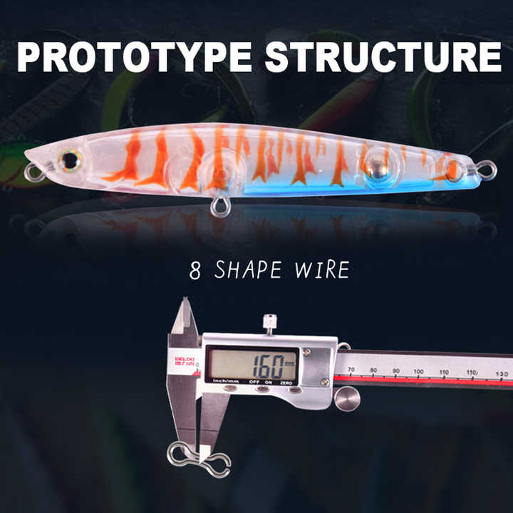 Small Popper Lures Saltwater Freshwater Stick Bait Fishing Accessories ...