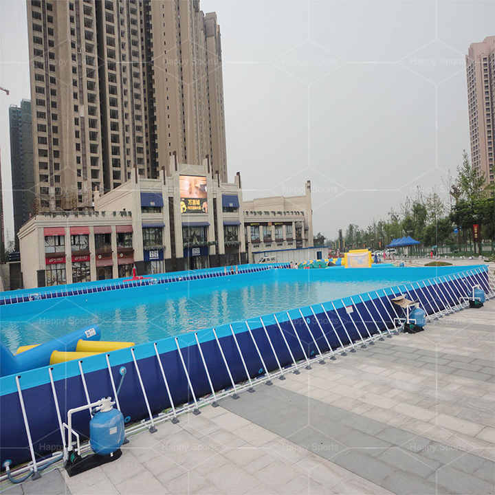 Square Shape Large Size Pvc Metal Tube Frame Swimming Pool Large ...