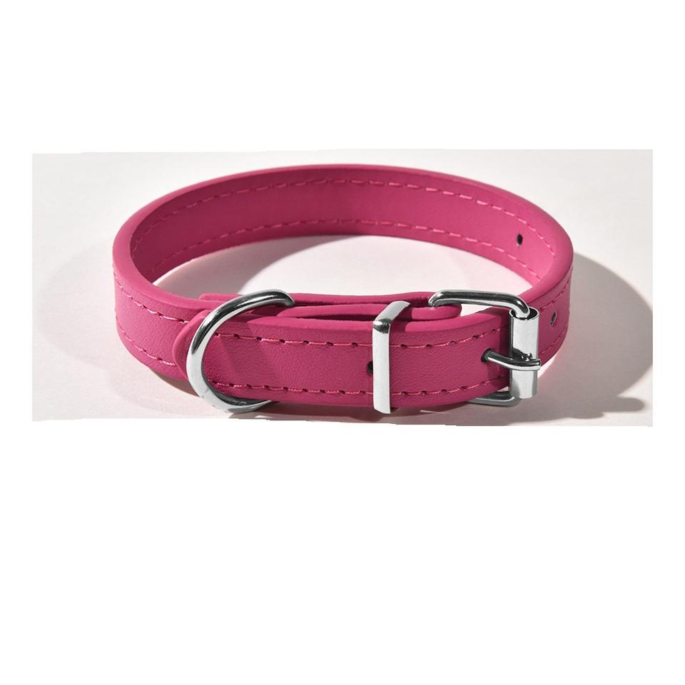Hot Selling Solid Color PU Pet Collar Adjustable Waterproof Simulation ...