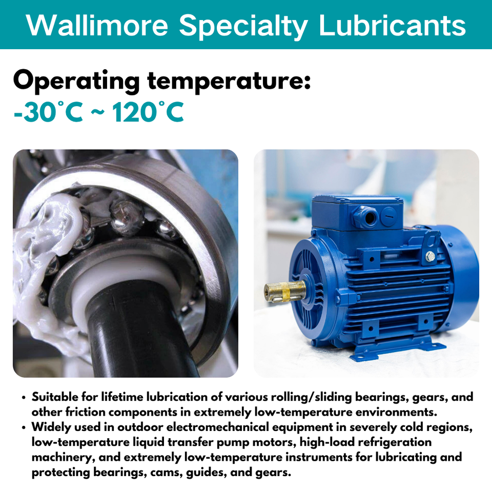 Wallimore LTG 30 Synthetic Low Temp Grease NLGI 1 Low Torque & Anti ...