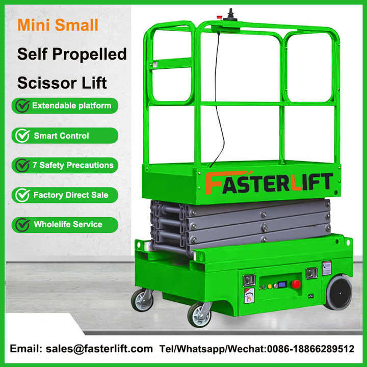 Ali 20ft 30ft 40ft Mini Small Full Electric Self Propelled Hydraulic ...