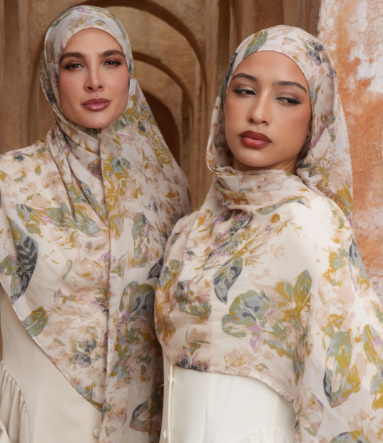 Elegant Character Printed Modal Model Women Headscarves Long Shawls ...