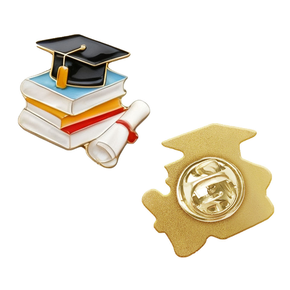 Bulk Custom Graduation Cap Enamel Pins Academic Year Lapel Badges Soft ...