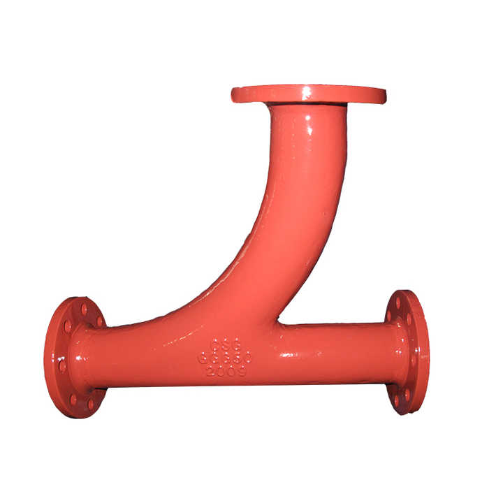 EN545 PN16 DN100 Ductile Cast Iron Pipe Fittings All Flange Radial Tee ...