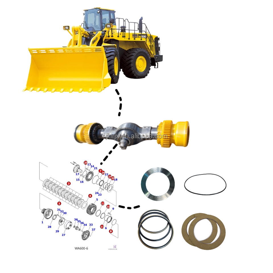 Disc Plate Floating Seal O-Ring Seal for Komatsu Wheel Loader WA600-6 ...