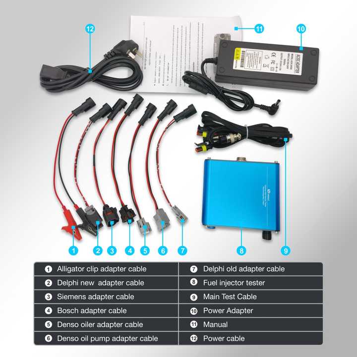 CRI 100 Portable Digital Fuel Injector Tester Injector Nozzle Tester ...