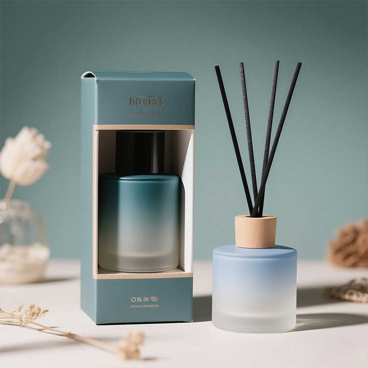 Matt White Reed Diffuser Glass Bottle Round Custom Empty 120ml 130ml