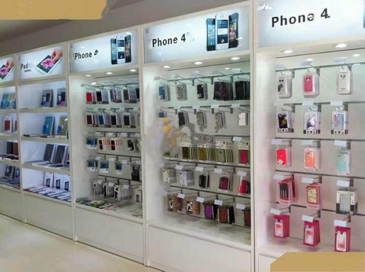 Phone Accessories Display Cabinet - Modern & Customizable