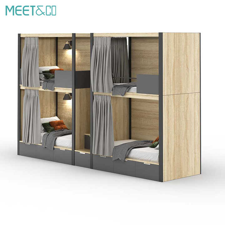 Modern Hotel Apartment Capsule Adult Dormitory Double Bunk Beds Loft ...