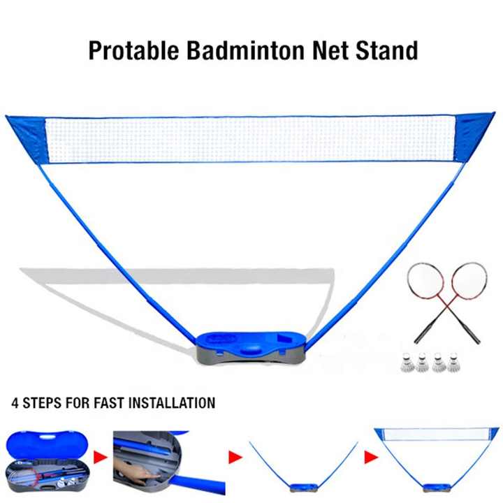 Outdoor Badminton Set - Portable and Adjustable Net Stand