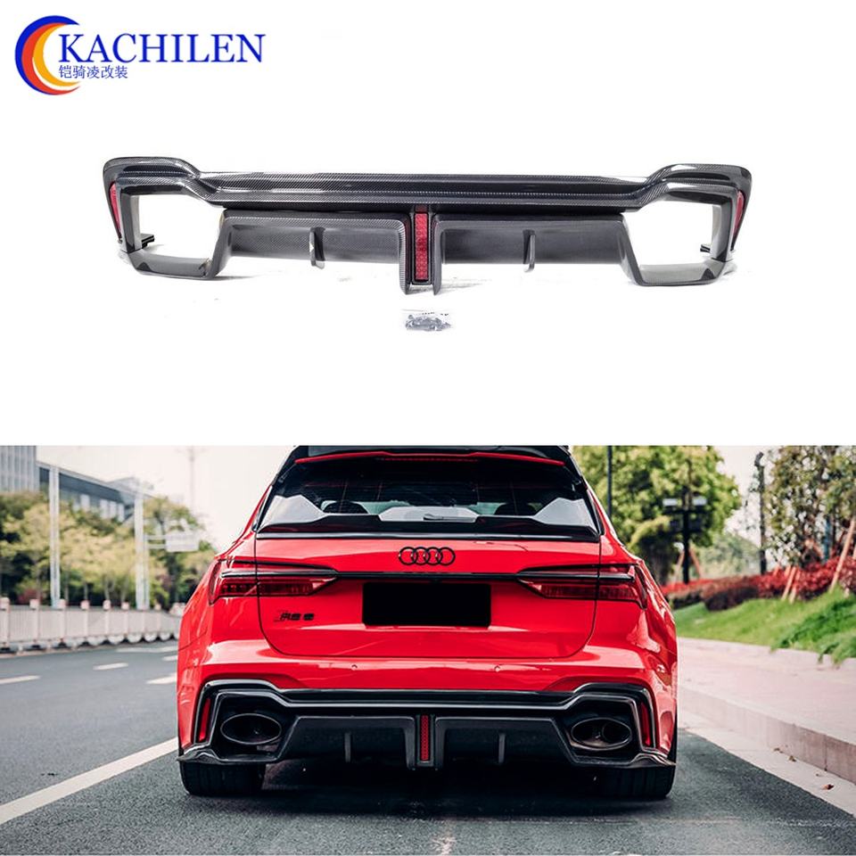 IMP Style S6 RS6 C8 Carbon Fiber Rear Diffuser for AUDI S6 RS6 C8 ...